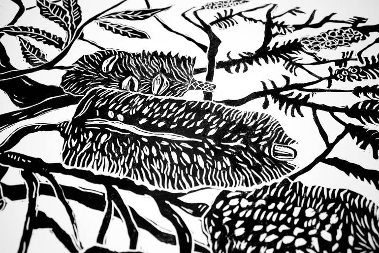 Banksia and Tea Tree lino cut print - Limited Edition of 20 Printmaking ...