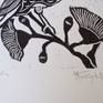 AUSTRALIAN WATTLE BIRDS AND GUM NUT FLOWERS - Limited Edition of 20 ...