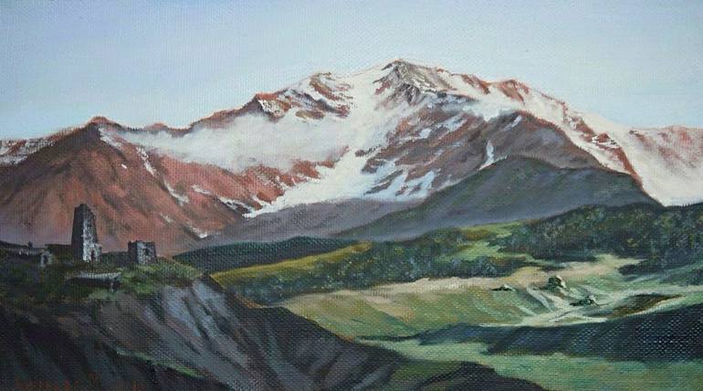 Caucasus mountains Painting by Marina Kusraeva | Saatchi Art