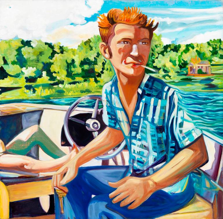 BOATER Painting by Layne Jackson | Saatchi Art