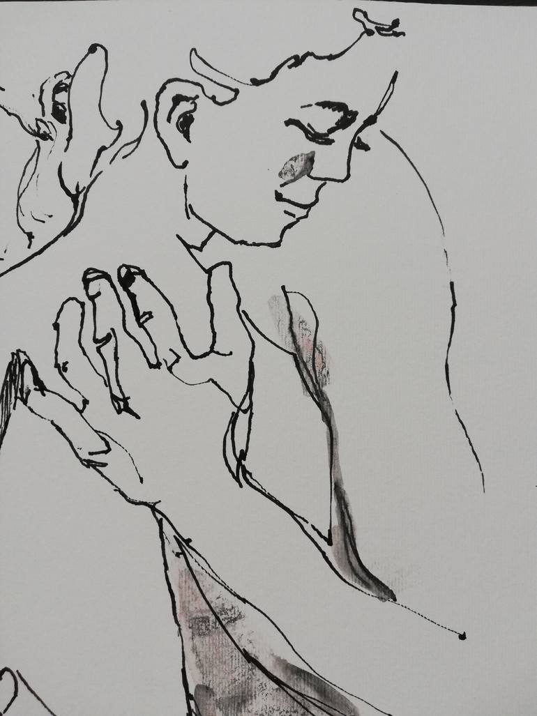 The Embrace Drawing by Jelena Djokic | Saatchi Art