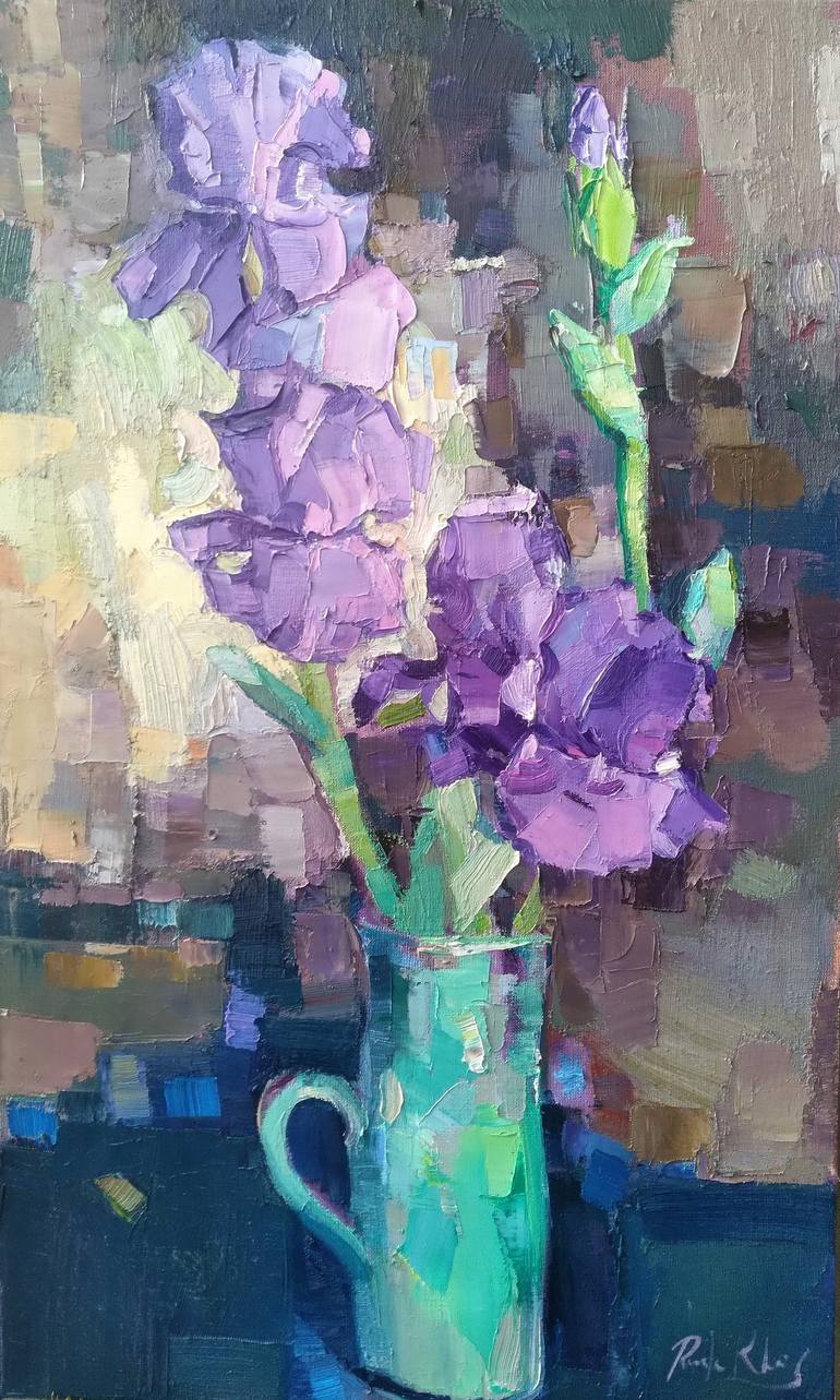 Green Vase Painting by Ruslan Khais | Saatchi Art