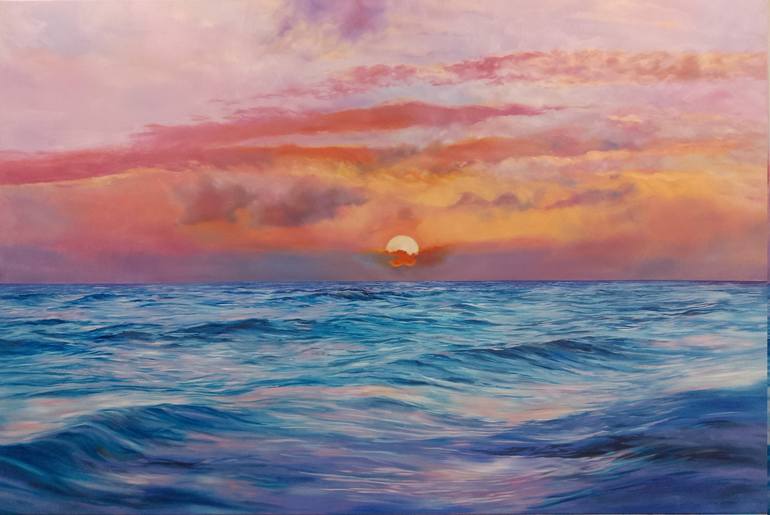 EMBRACING SEA, SKY & SUN Painting by Peter Goodhall | Saatchi Art