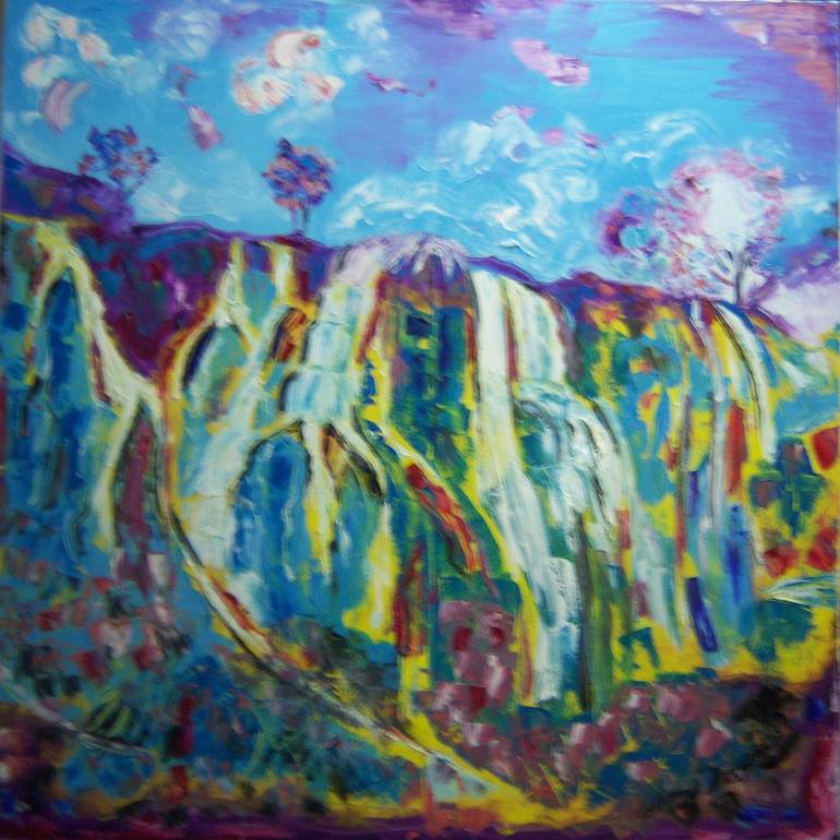 chutes d'eau de Chaki Painting by Martha Melikian | Saatchi Art