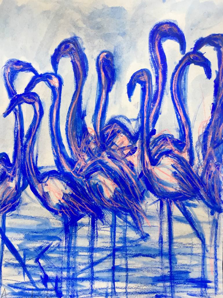 Bumpin’ blue Painting by Amanda Raulerson | Saatchi Art