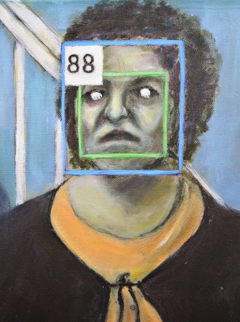 Facial Recognition Painting by Sergio Paul Ianniello | Saatchi Art
