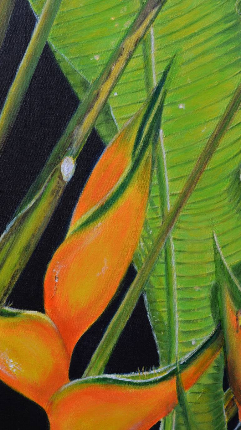 Japanese Heliconia Painting by Sergio Paul Ianniello | Saatchi Art