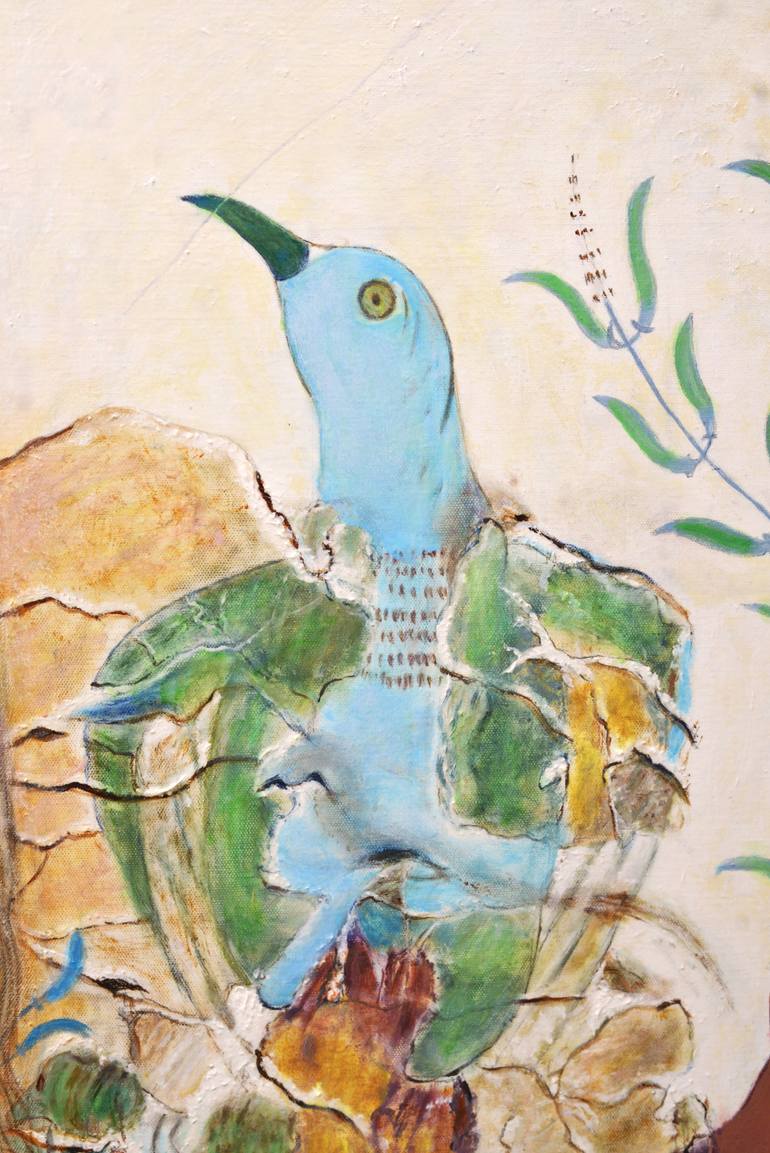 Minoan Bluebird Painting by Sergio Paul Ianniello | Saatchi Art