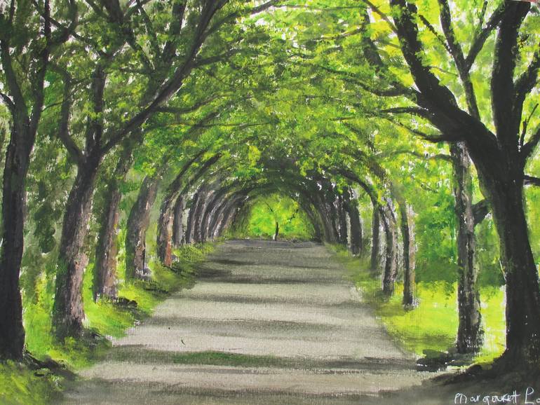 arch way of trees Painting by Margaret L Laws | Saatchi Art