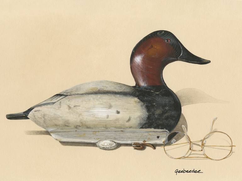 Ward Brothers Canvasback Decoy Circa 1955 Painting by gordon daly ...