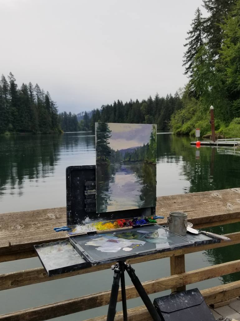 Downriver Painting by Kristina Sellers | Saatchi Art