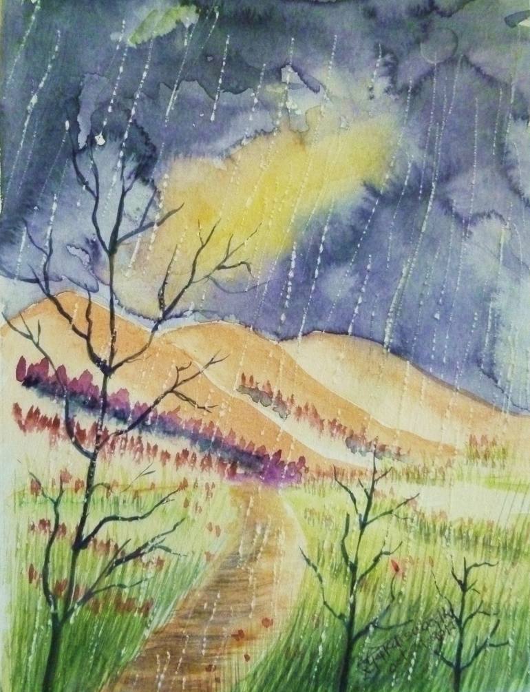Rain Painting by Subodh Maheshwari | Saatchi Art