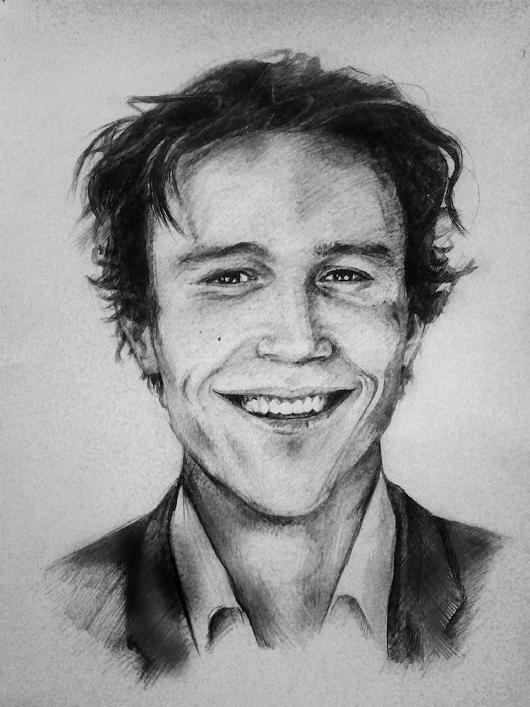 Heath Ledger Drawing by Liudmila Kulikova | Saatchi Art