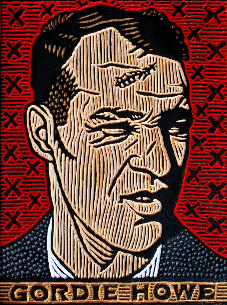 Gordie Howe Painting by Lisa Brawn | Saatchi Art