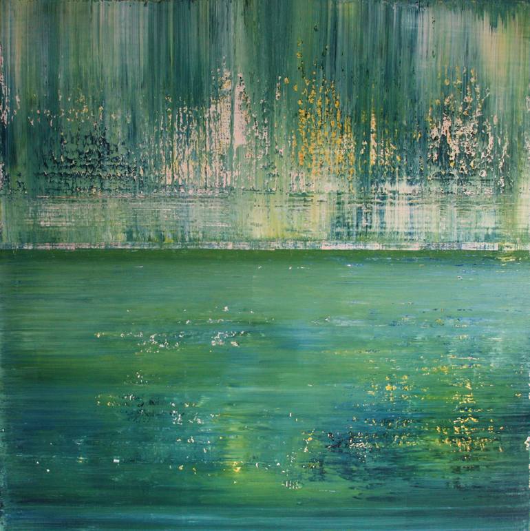 The Deep Green Painting by p Van Gele | Saatchi Art