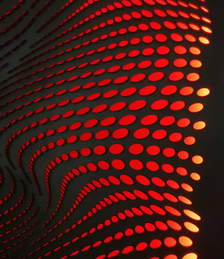 THE RIVER RED (LED) Installation by Carlos Alberto Marcano | Saatchi Art