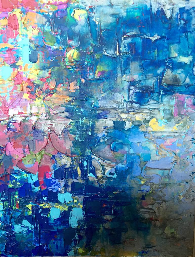 Times Square Reflection Painting by Michael Bittle | Saatchi Art