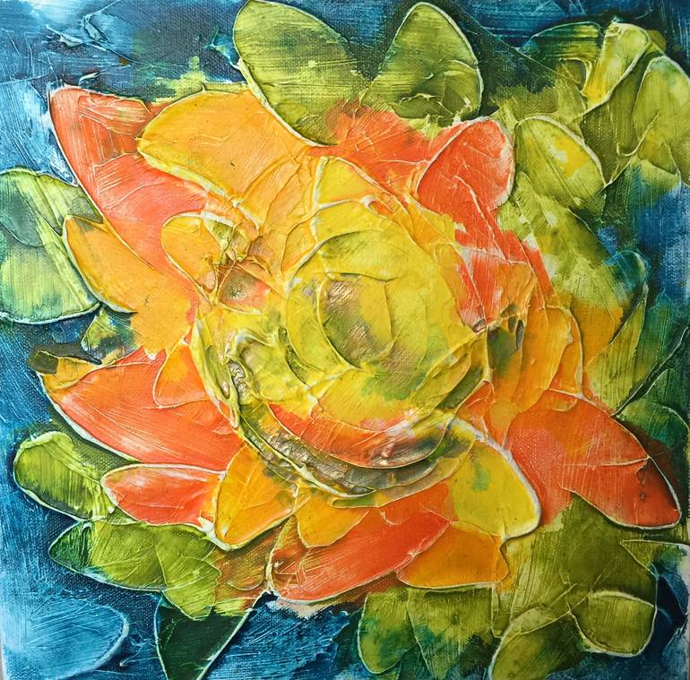 First Sunflower Painting by Michael Bittle | Saatchi Art