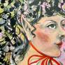 The Fables - woman portrait, fairy tale, fantasy Painting by Alexandra ...