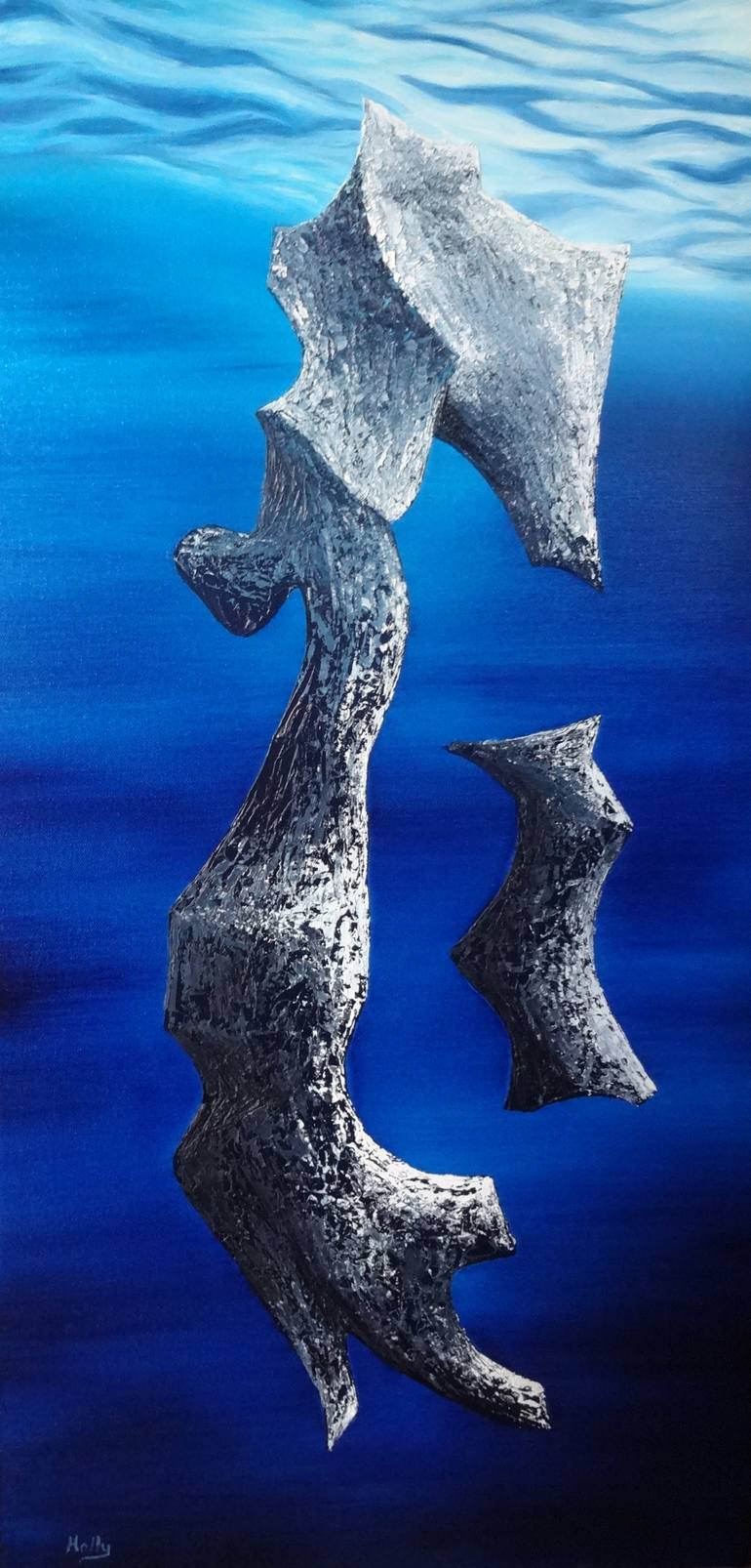 Lithoid Hippocampus Painting by Nathan Holly | Saatchi Art