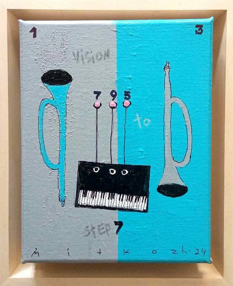 Music love V Painting by Mitko Zhelezarov | Saatchi Art