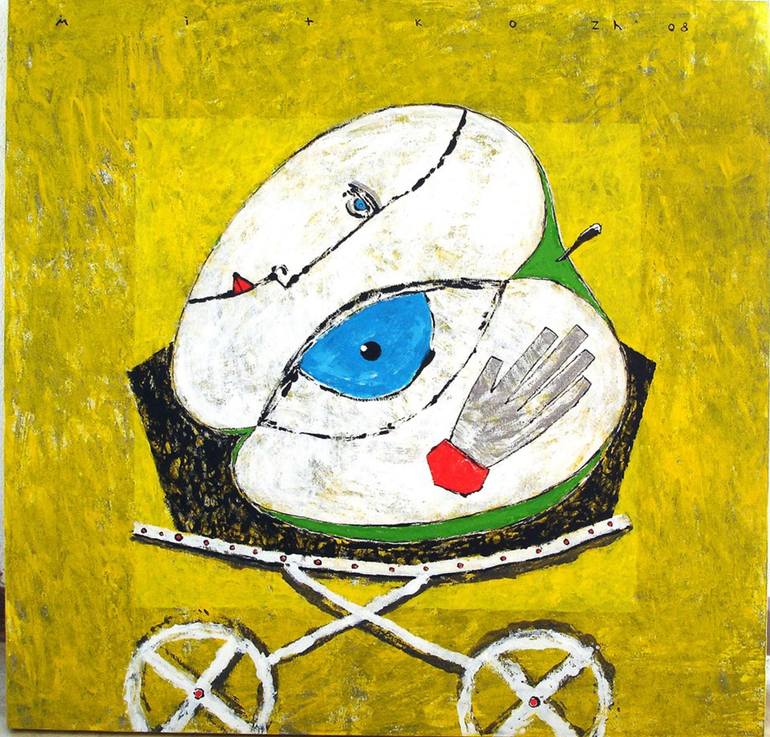 The apple of life Painting by Mitko Zhelezarov | Saatchi Art