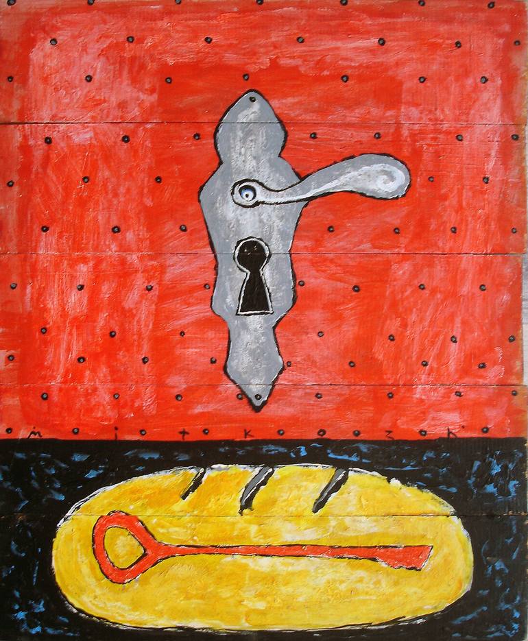 The secret door Painting by Mitko Zhelezarov | Saatchi Art