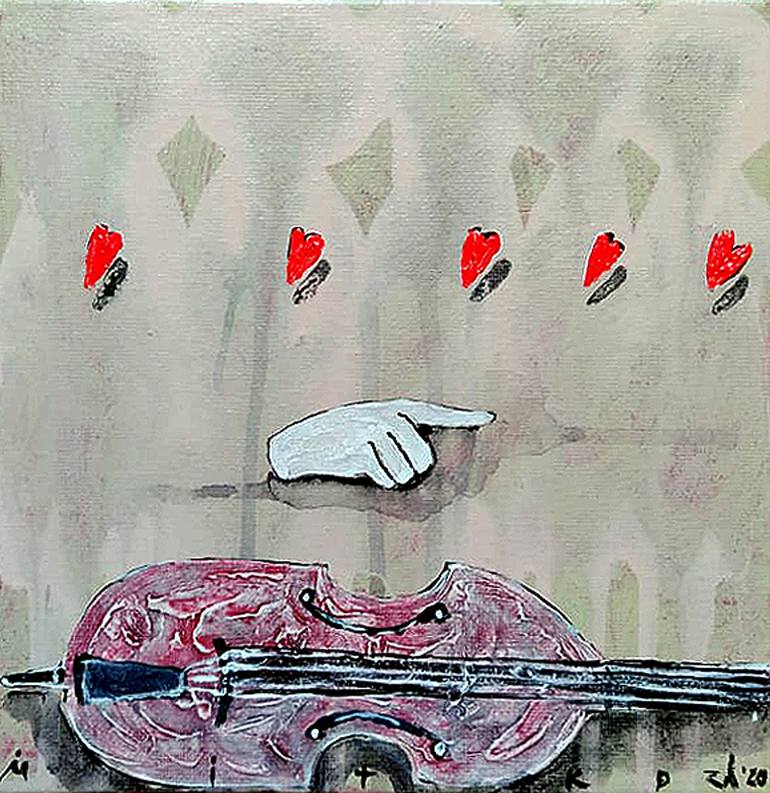 Love strings Painting by Mitko Zhelezarov | Saatchi Art