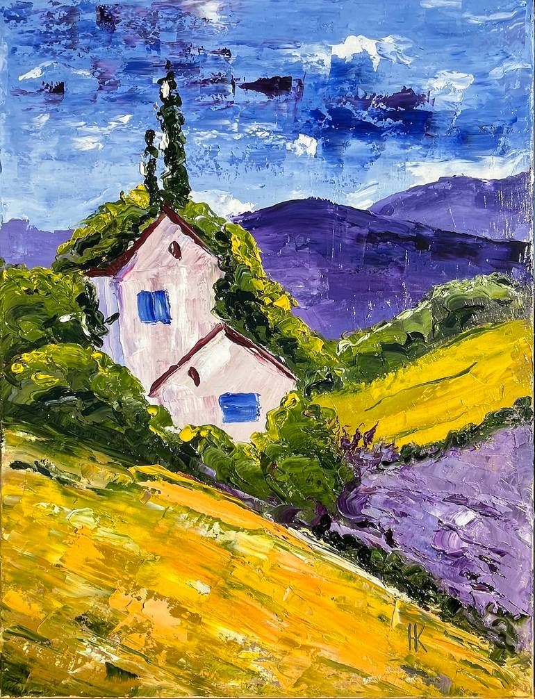 Cottage in Tuscany original oil painting Painting by Halyna Kirichenko ...