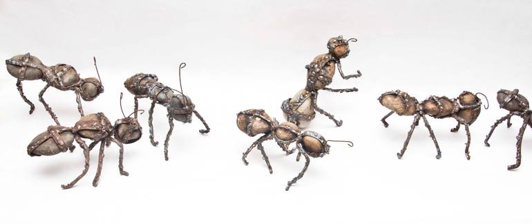 40 Ants Sculpture by Alexander Khah | Saatchi Art