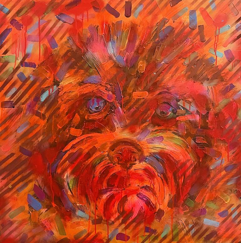 My dog 2 Painting by Jiri Bures | Saatchi Art