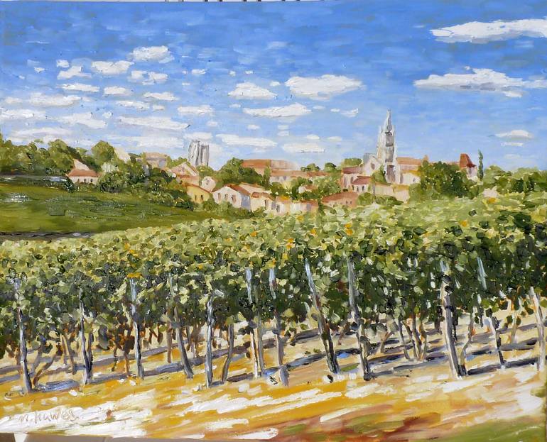 Saint-Emilion from the hill Painting by Natasha Hawes | Saatchi Art