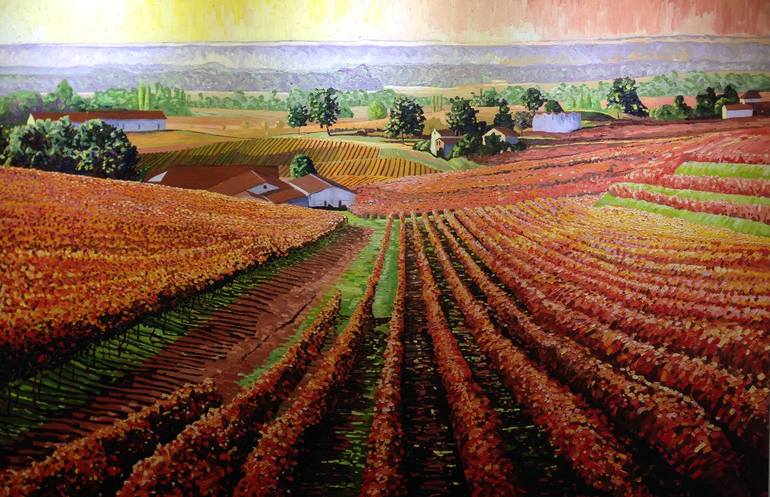 Ocean of orange vines Painting by Natasha Hawes | Saatchi Art