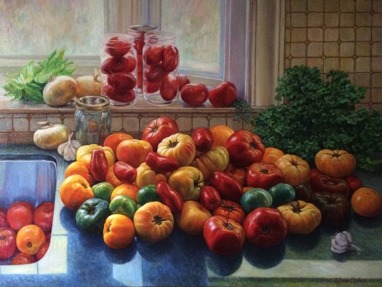 Tomatoes Painting by Elena Nolan | Saatchi Art