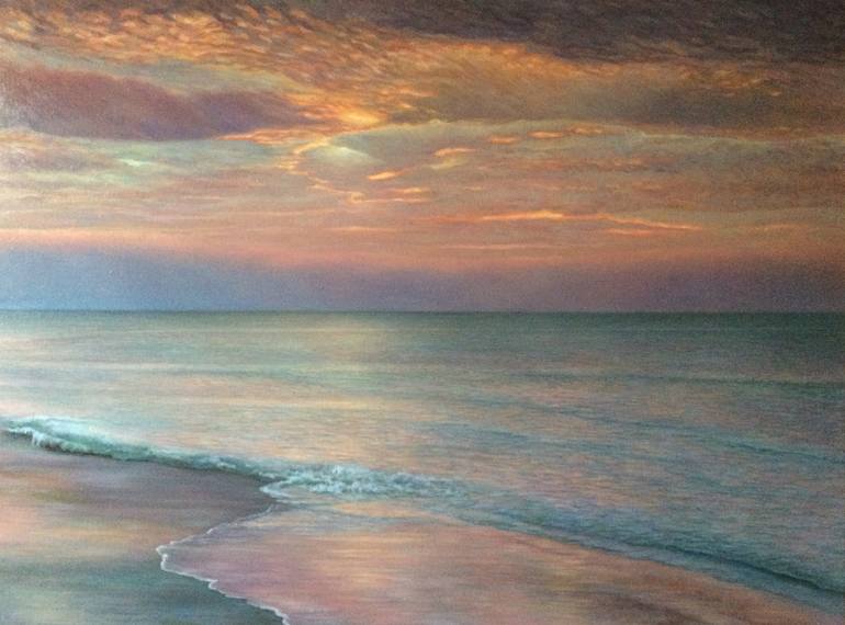 January Sunset (Gulf of Mexico. Captiva) Painting by Elena Nolan ...