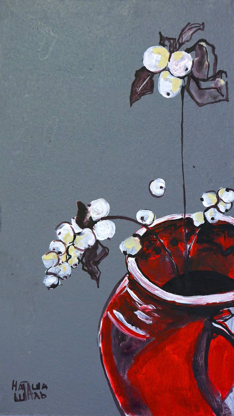 Snowberry Painting by Natalia Stahl | Saatchi Art