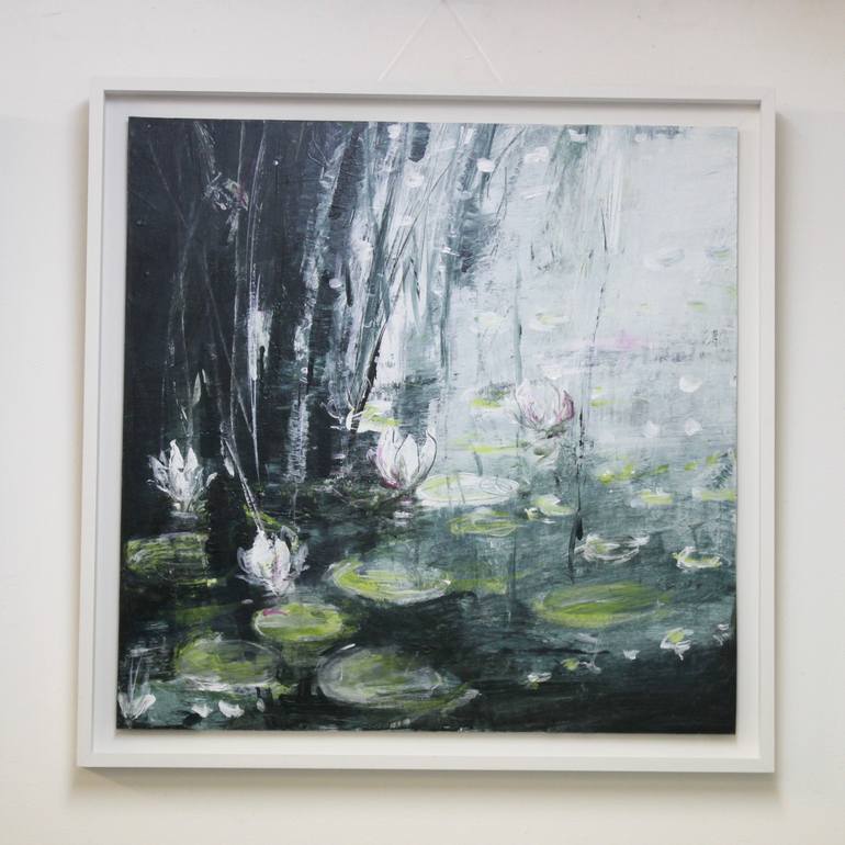 Water Lilies and Dancing Light Painting by susie monnington | Saatchi Art