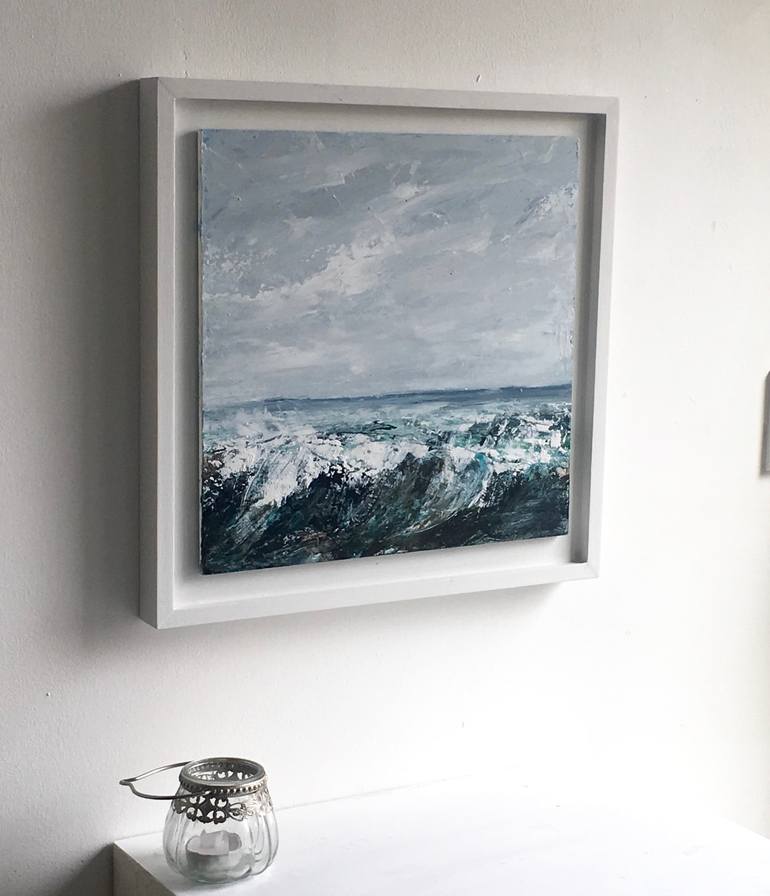 Seascape - Waves Running Painting by susie monnington | Saatchi Art