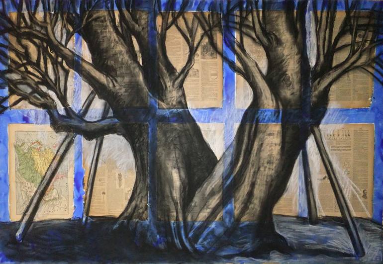 Trees III Drawing by Suzanne Tevlin | Saatchi Art
