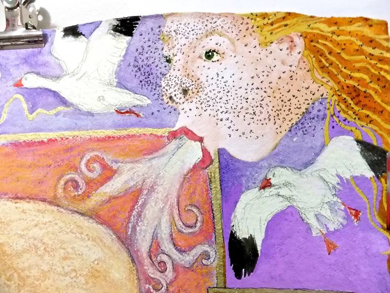 The Origin of The Northern Lights: White Buffalo Calf Drawing by ...