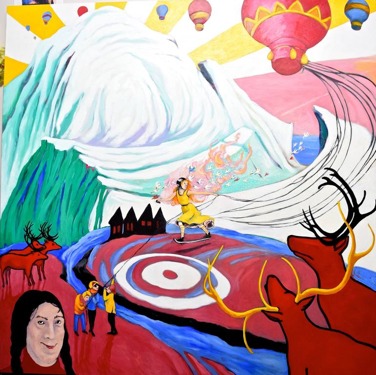 Pythia & The Iceberg Painting by Suzanne Tevlin | Saatchi Art