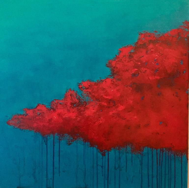 Empowering Red Painting by Viviane Bergevin | Saatchi Art