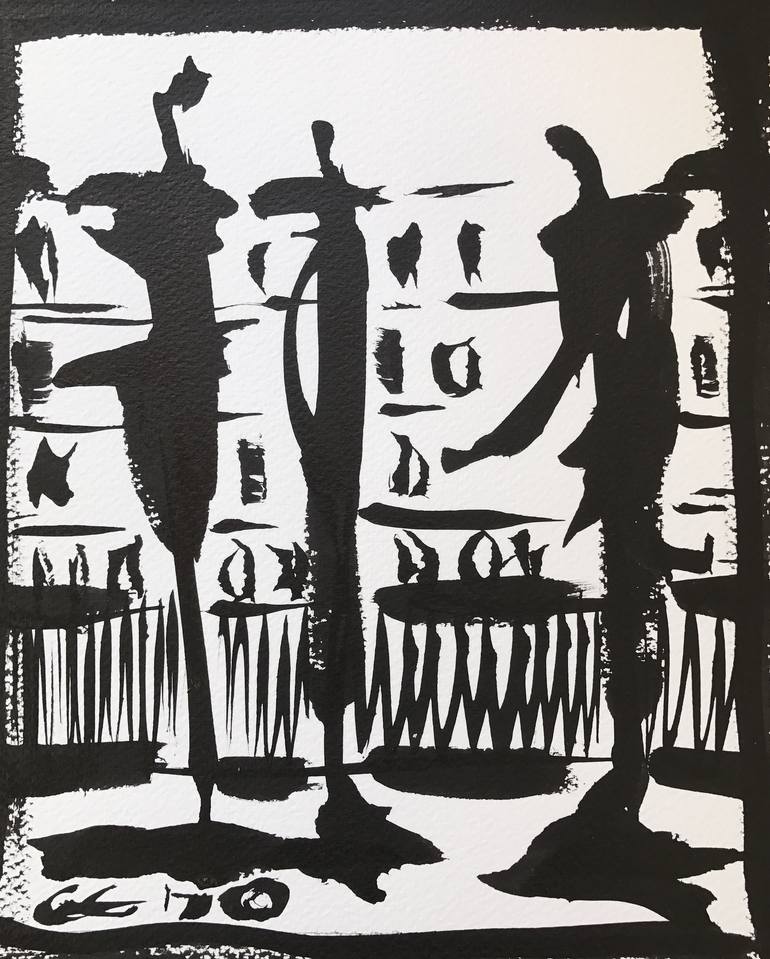 Grocery Shopping in Denmark Painting by Glenn Grubbs | Saatchi Art