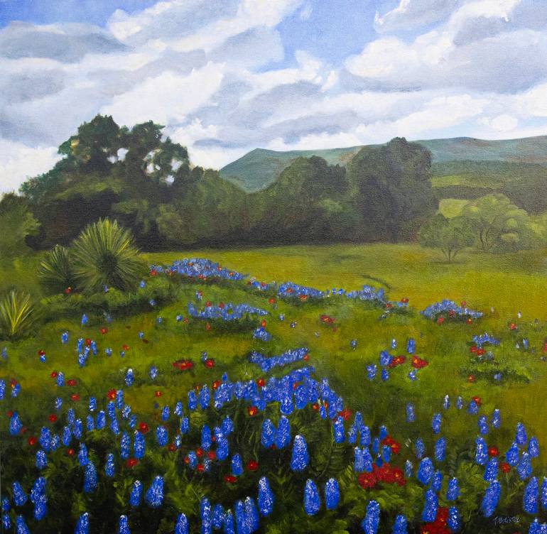 Crossroads of the Texas Hill Country Painting by Teresa Bristol ...