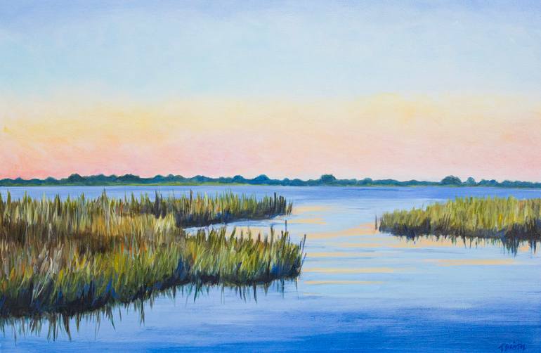 Coastal Marsh Painting by Teresa Bristol | Saatchi Art
