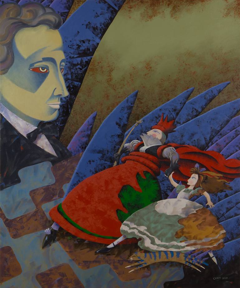 Portrait of Lewis Carroll Painting by Norberto Luis Conti | Saatchi Art