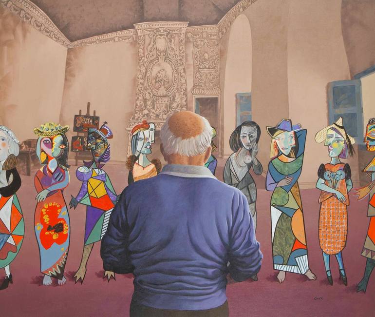 Picasso and his women Painting by Norberto Luis Conti | Saatchi Art