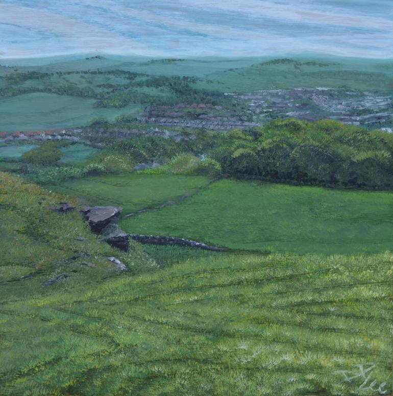 Corbar Cross, Derbyshire Painting by Artywood by Dianna Lee | Saatchi Art