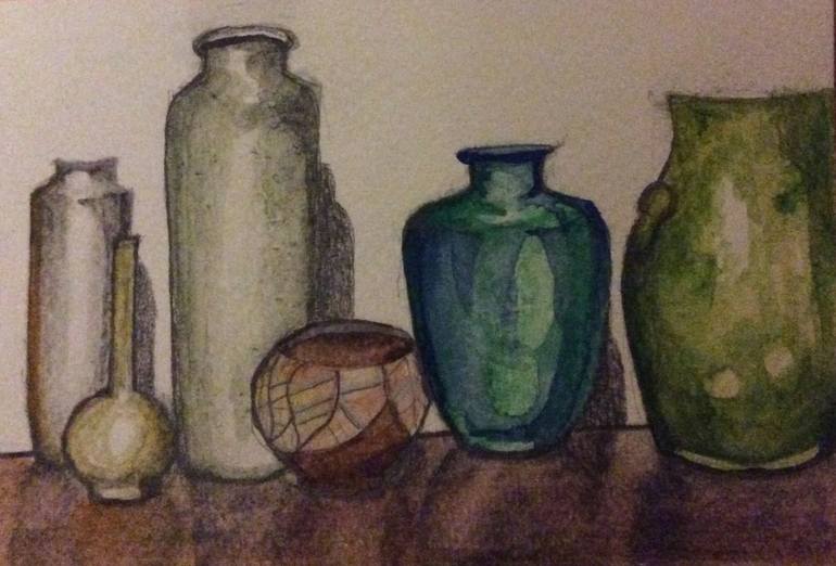 Vases Painting by Karen Gormandy | Saatchi Art