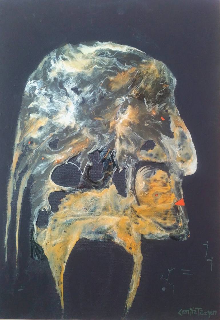 Abstract head Painting by Cengiz Tüzgen | Saatchi Art
